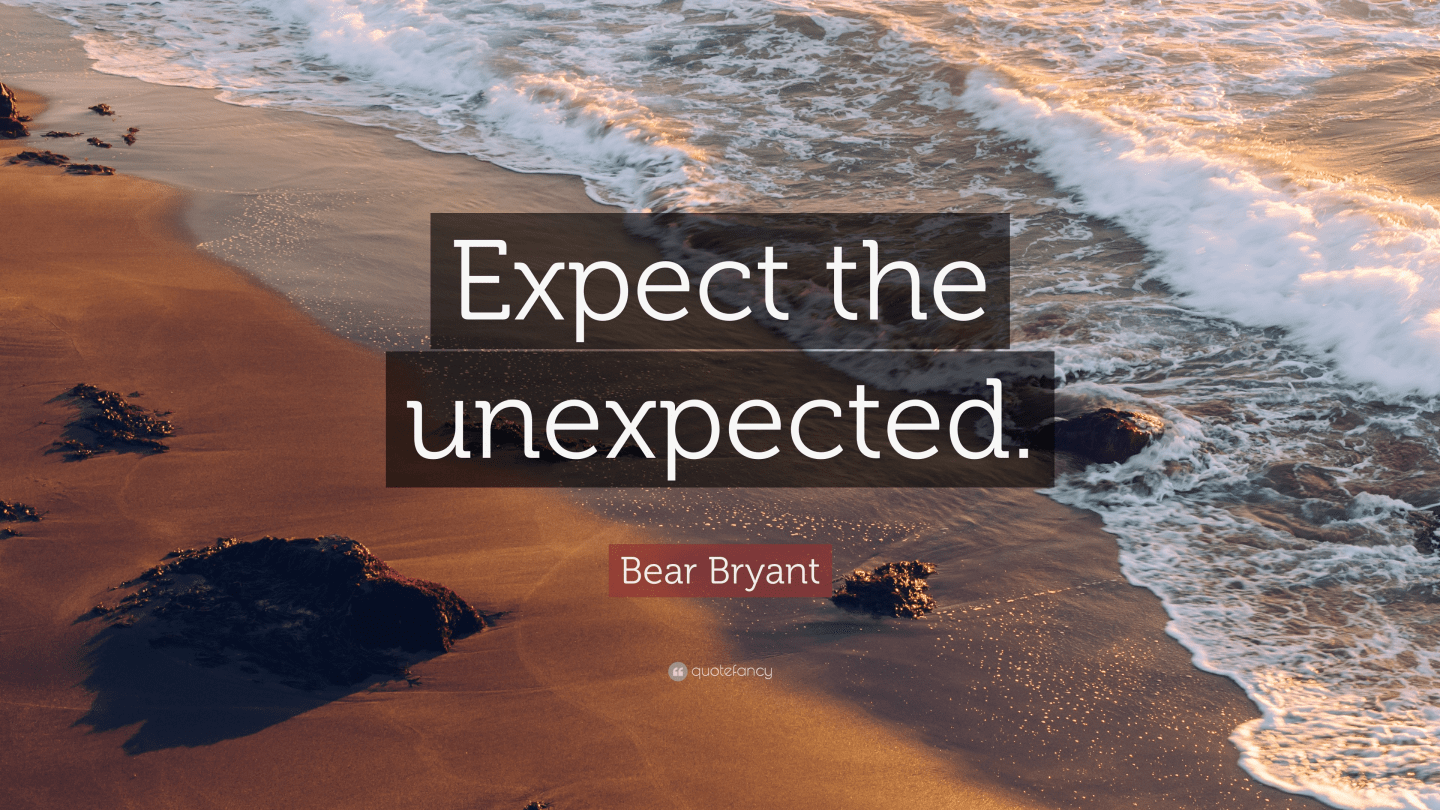 “Expect the Unexpected” | Devotions By Jan